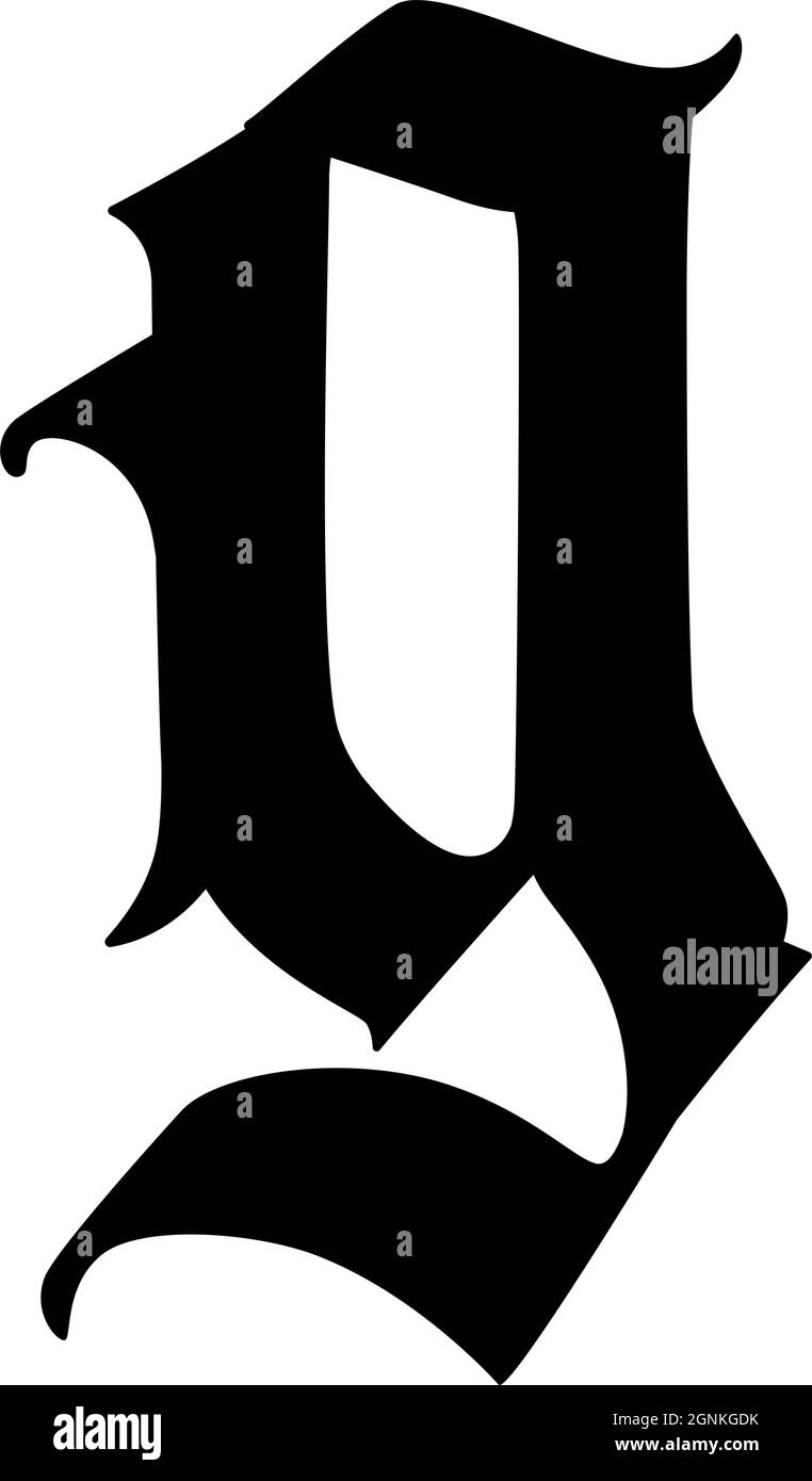 Letter G in the Gothic style. Vector. Alphabet. The symbol is isolated ...
