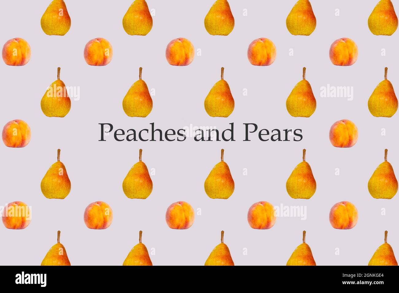 Seamless Pattern of Sweet Pear and peach on light background, Creative ...