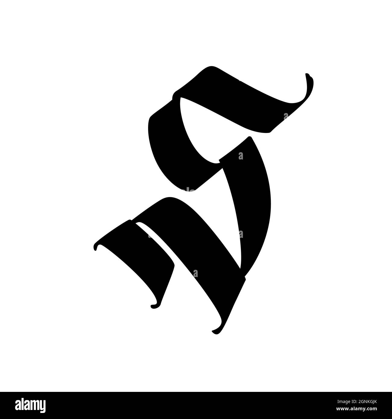 Letter S in the Gothic style. Vector. Alphabet. The symbol is isolated ...