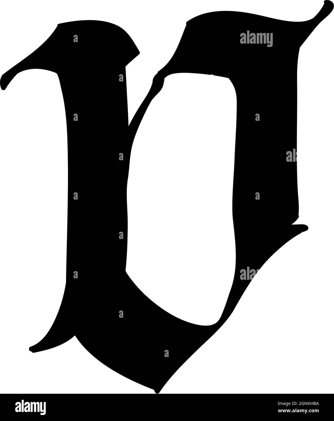 Letter V In The Gothic Style Vector Alphabet The Symbol Is Isolated letter-v-in-the-gothic-style-vector-alphabet-the-symbol-is-isolated