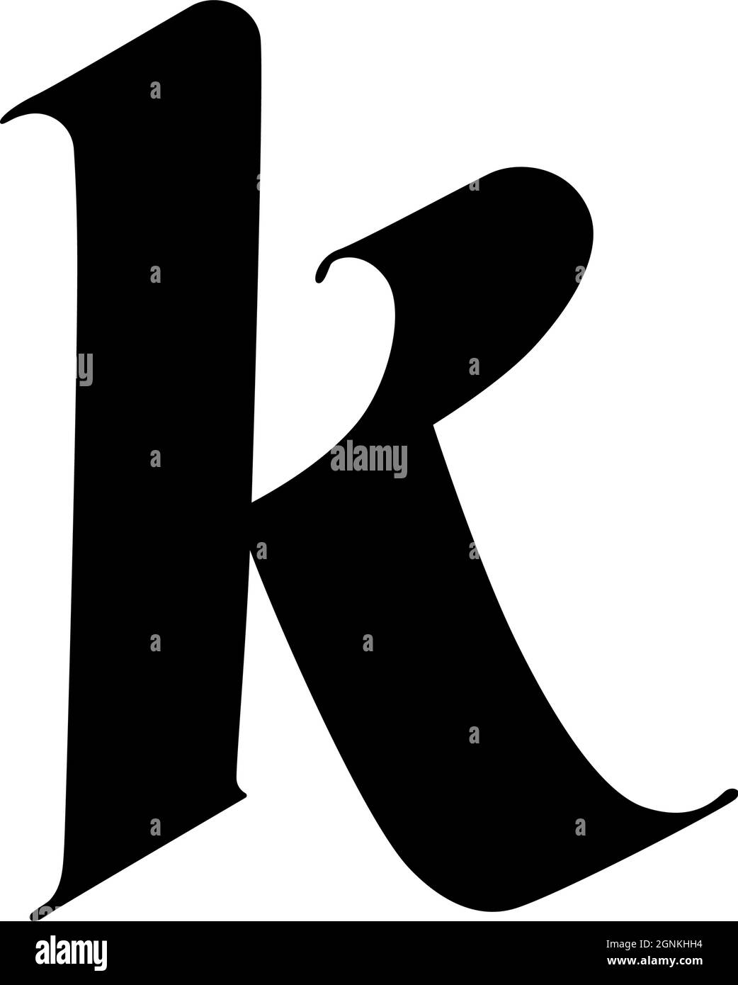 Letter K in the Gothic style. Vector. Alphabet. The symbol is isolated ...