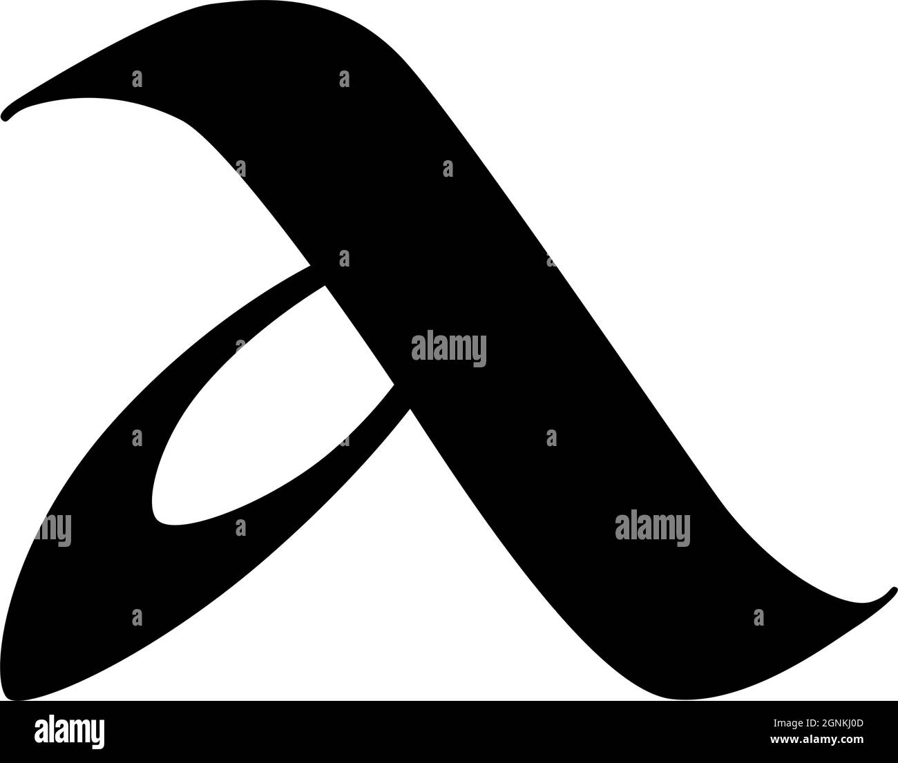 Letter A in the Gothic style. Vector. Alphabet. The symbol is isolated ...