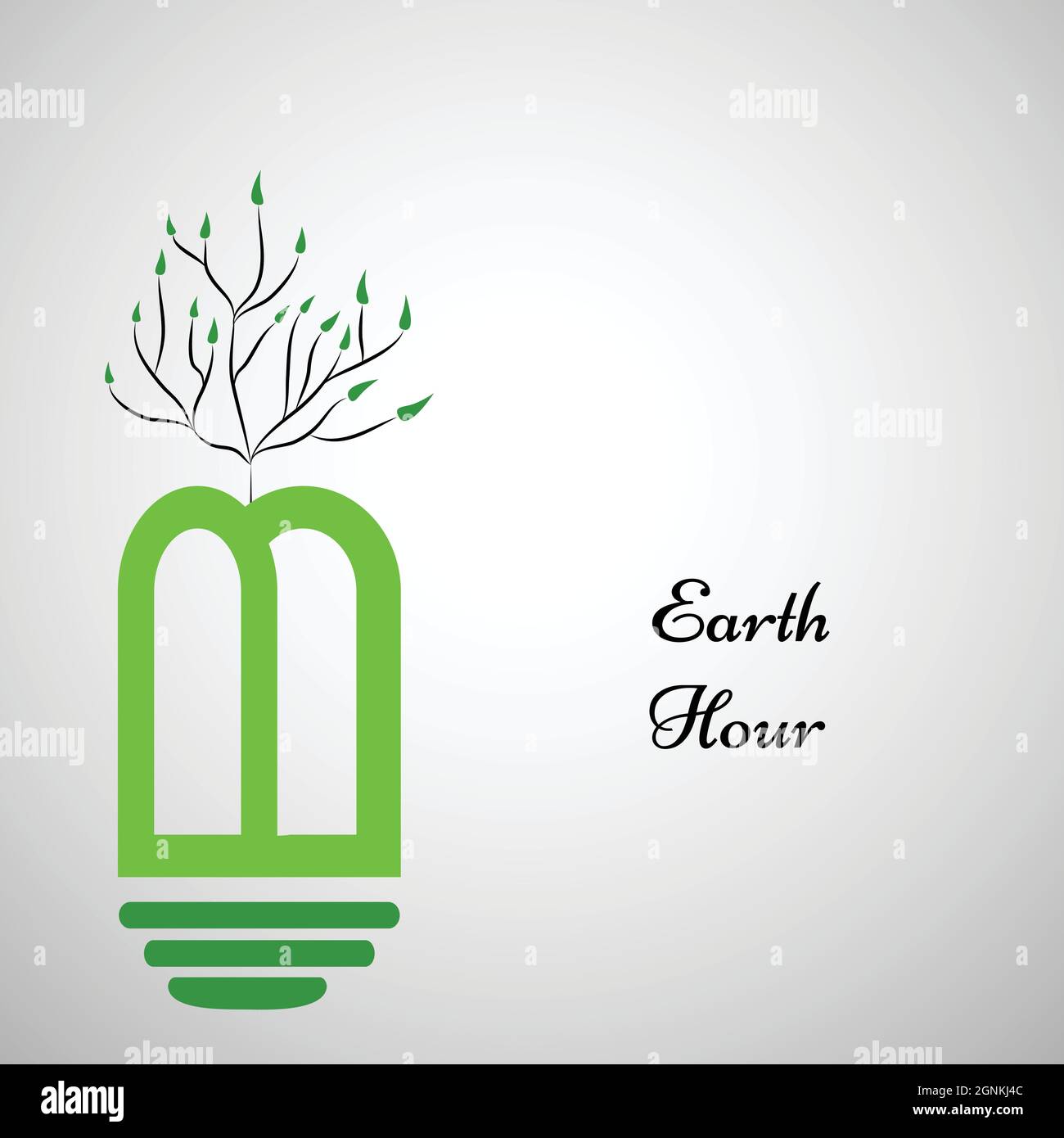 Earth hour save energy Stock Vector Images - Alamy