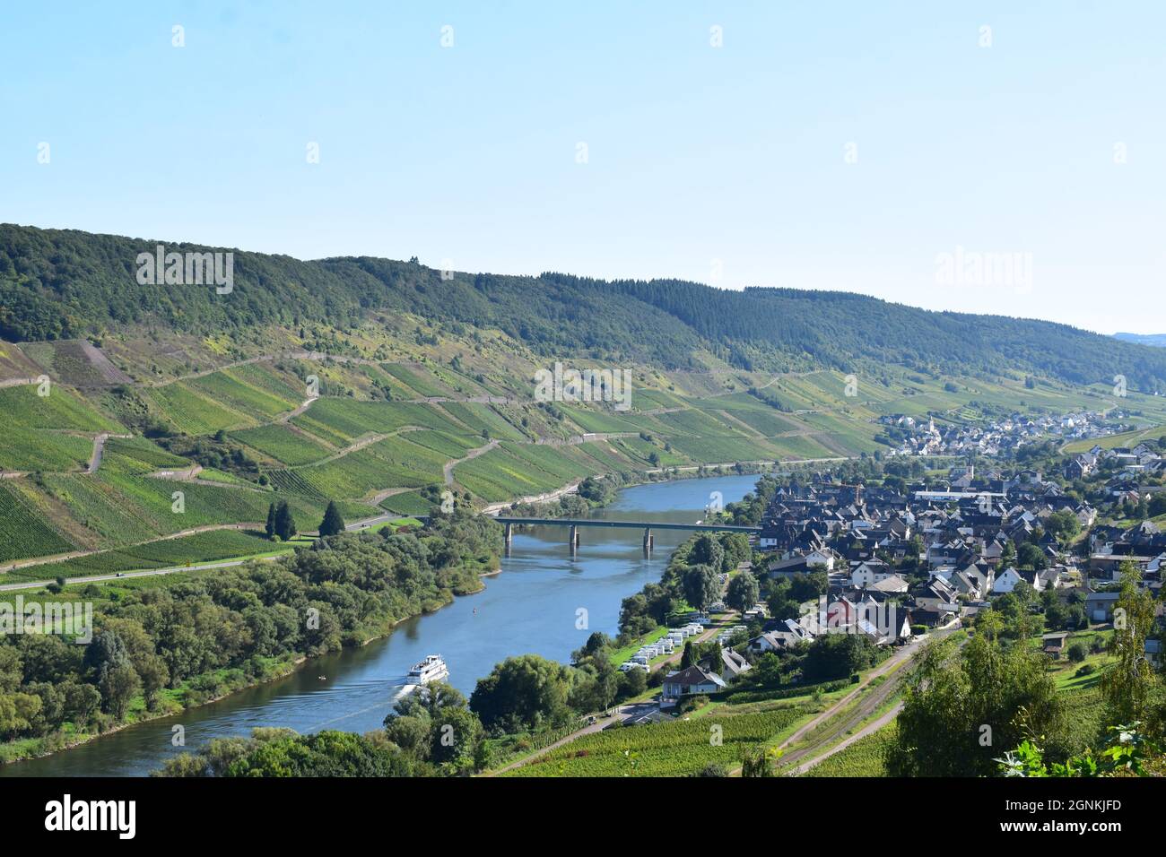 Mosel valley with village Reil Stock Photo - Alamy