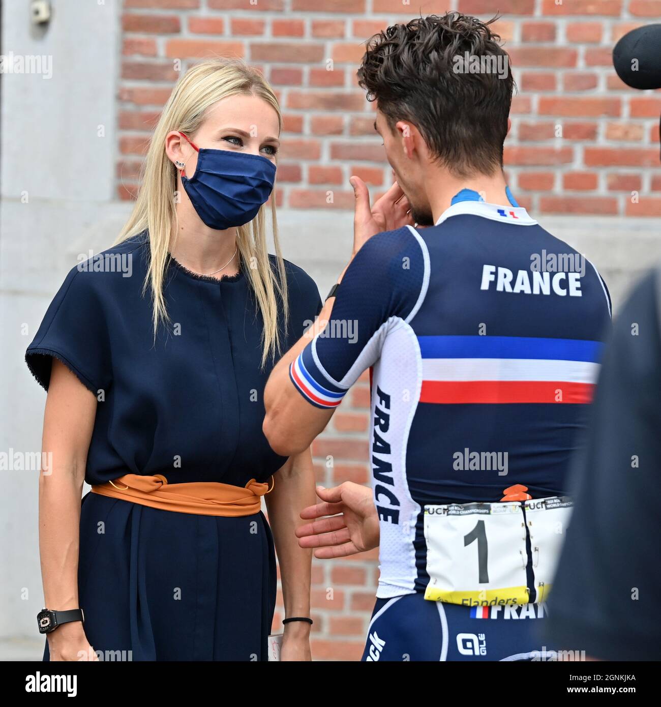 French Julian Alaphilippe and his girlfriend Marion Rousse pictured ...
