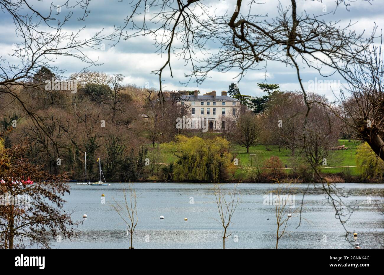 Mote House in Mote Park. A public park in Maidstone, Kent, England ...