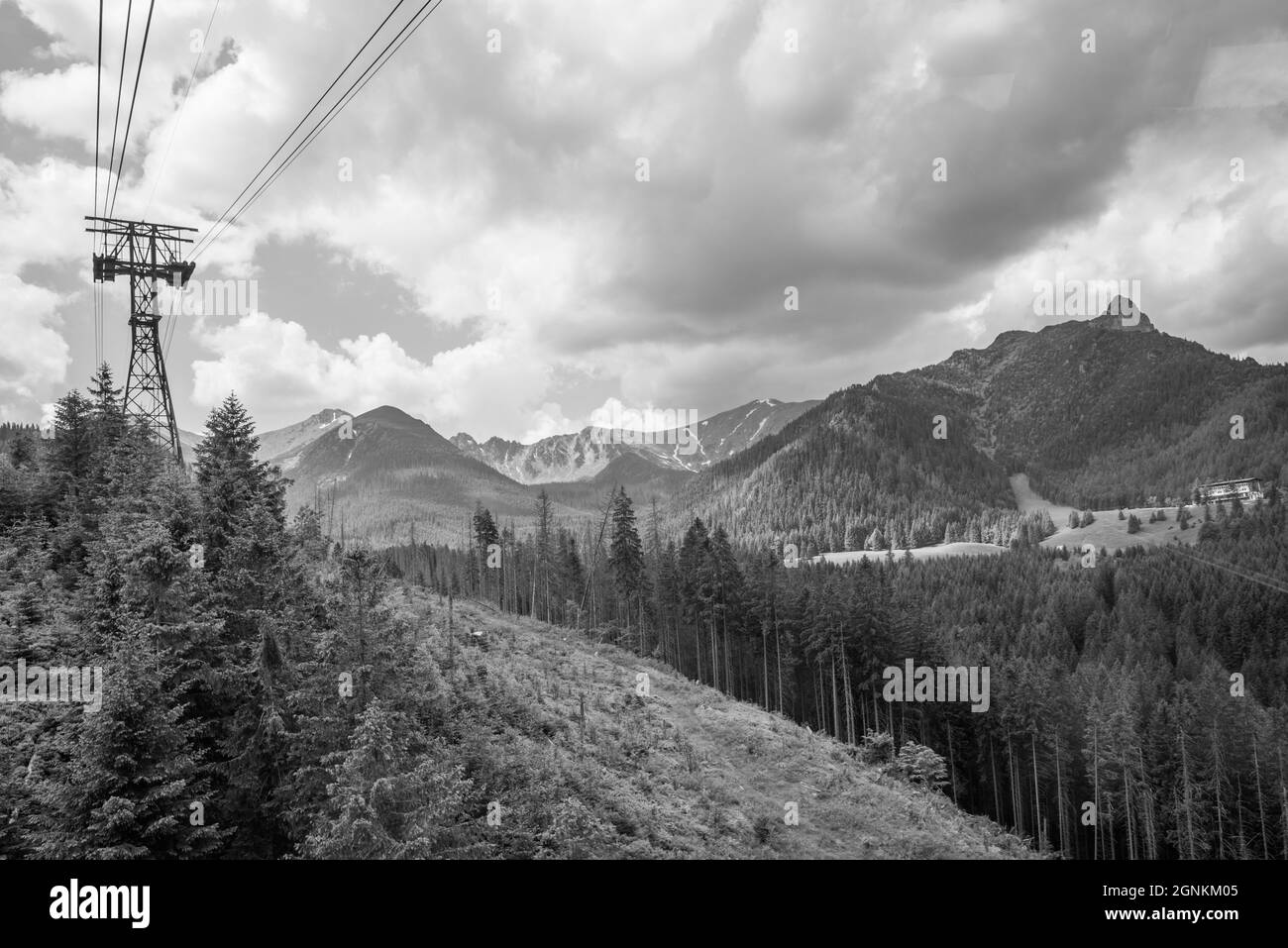 Cable car summer Black and White Stock Photos & Images - Alamy