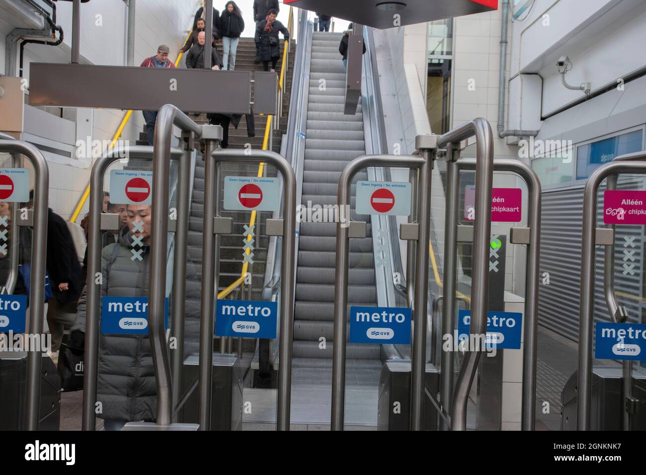 Check In Check Out Gates At The Station Zuid At Amsterdam The ...