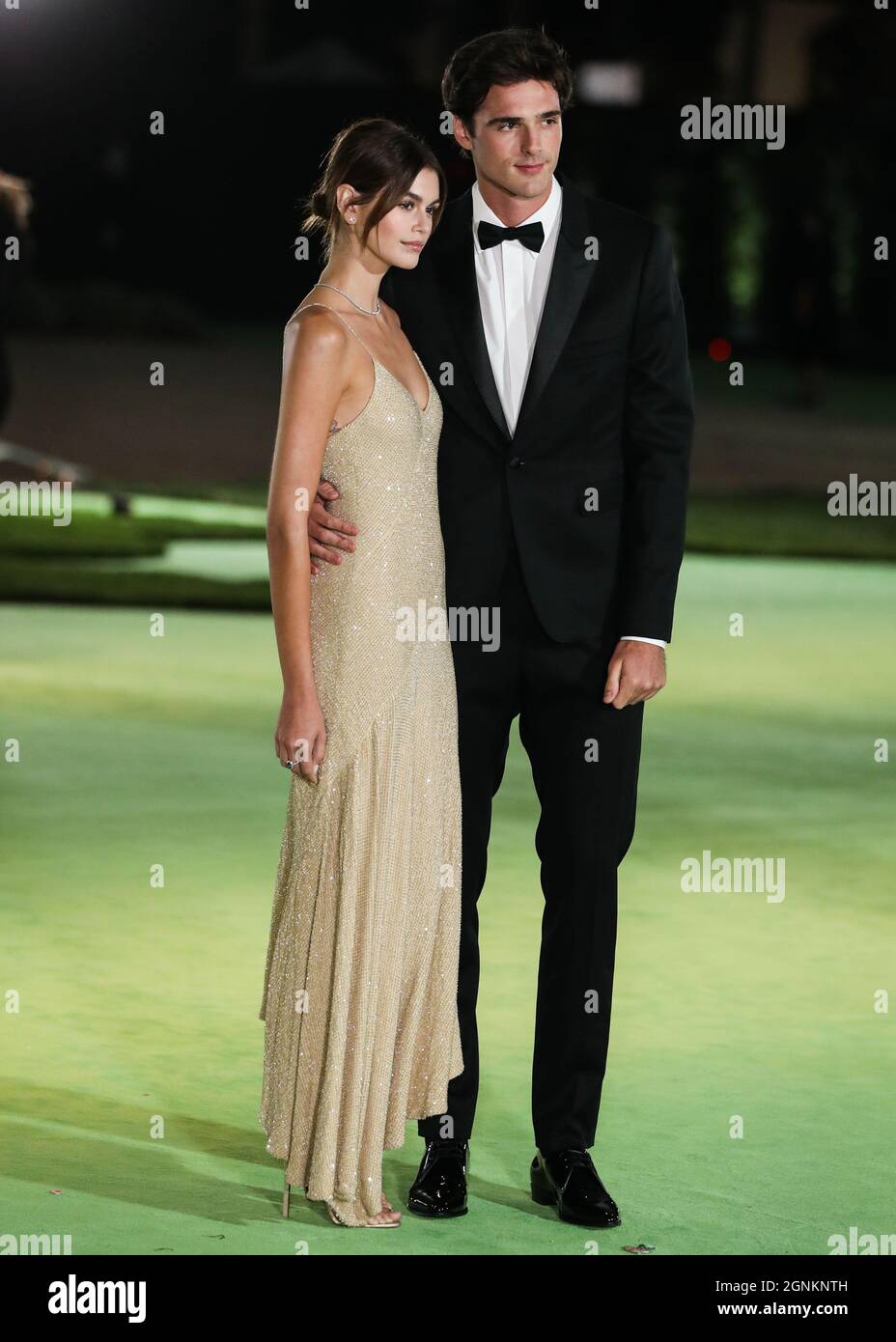 LOS ANGELES, CALIFORNIA, USA - SEPTEMBER 25: Model Kaia Gerber wearing ...