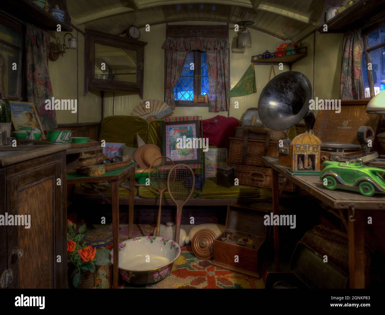 Vintage caravan Interior Stock Photo - Alamy