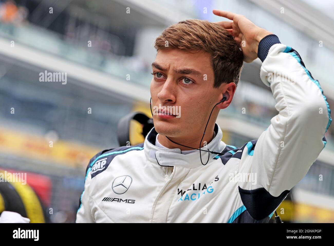 George Russell (GBR) Williams Racing on the grid. Russian Grand Prix ...