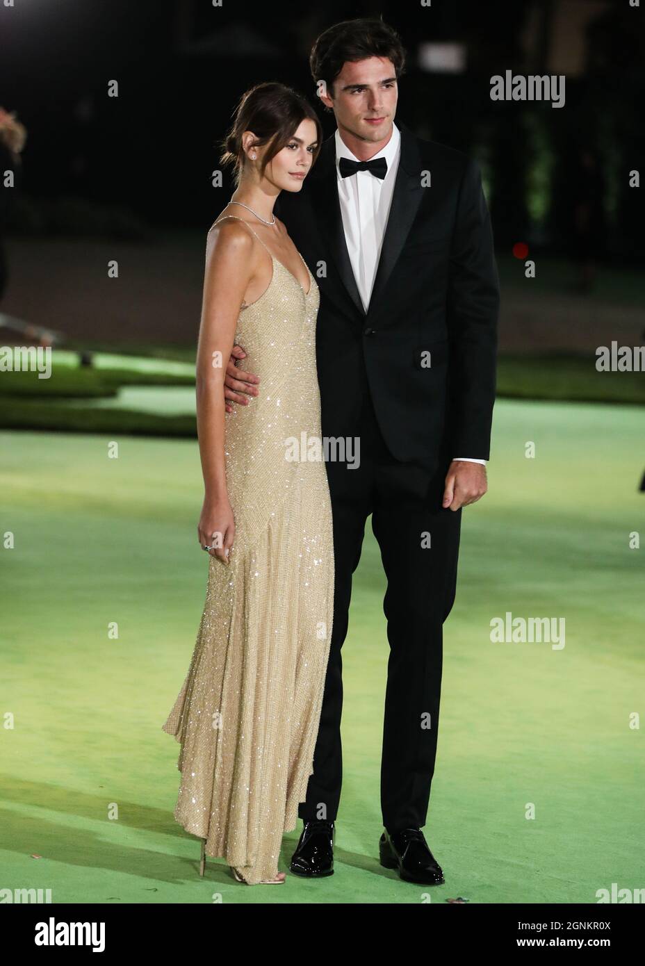 LOS ANGELES, CALIFORNIA, USA - SEPTEMBER 25: Model Kaia Gerber wearing ...