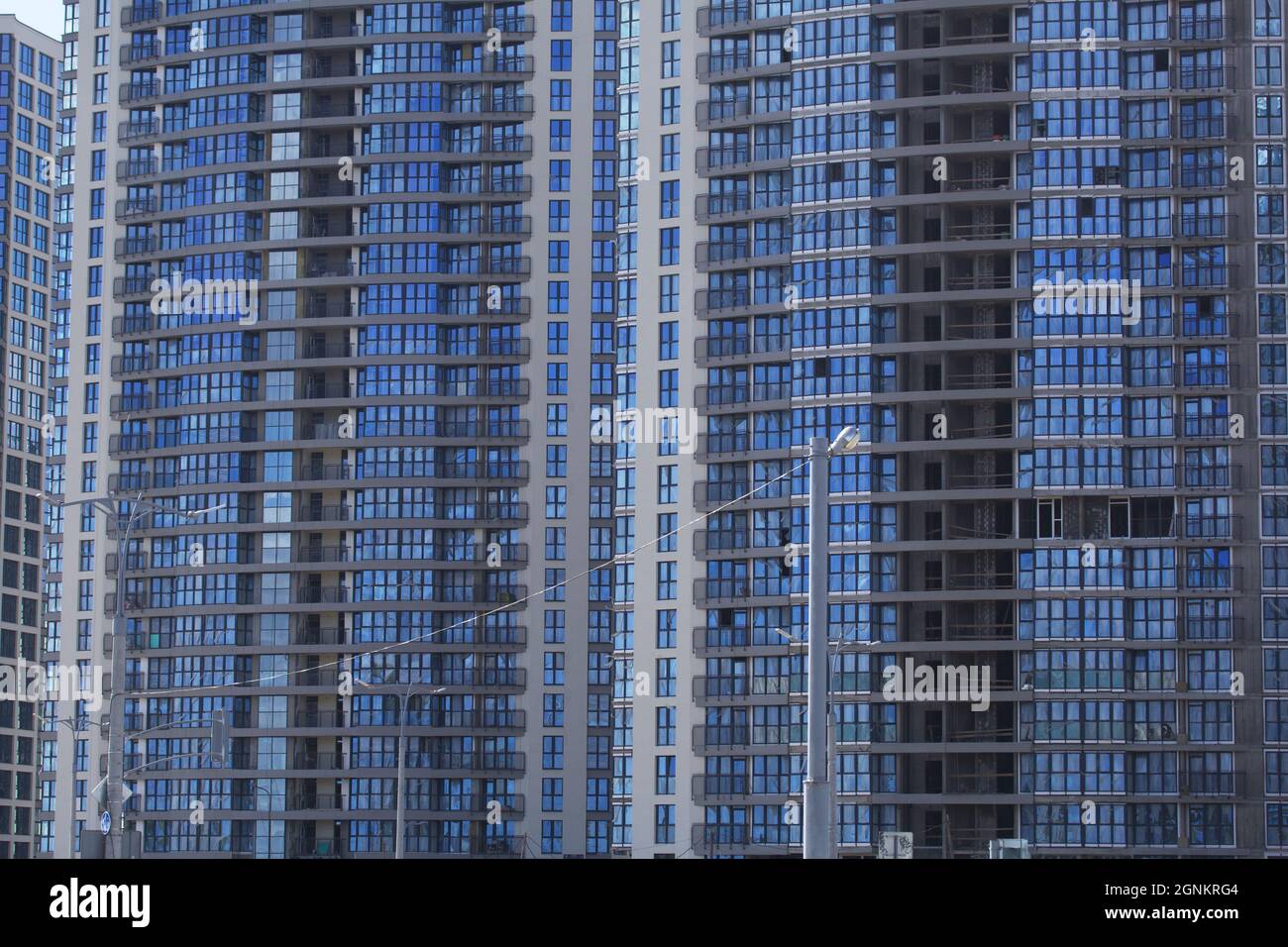 Construction of modern multi-storey buildings. Construction of a new ...