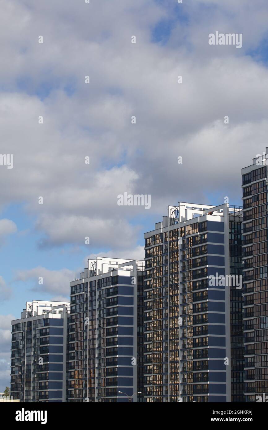 Construction of modern multi-storey buildings. Construction of a new ...