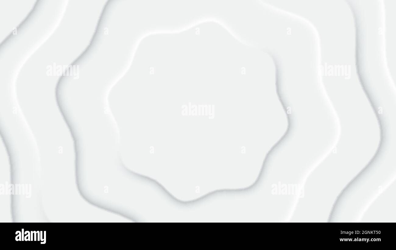 Abstract background illustration in white neomorphism style. Minimal ...