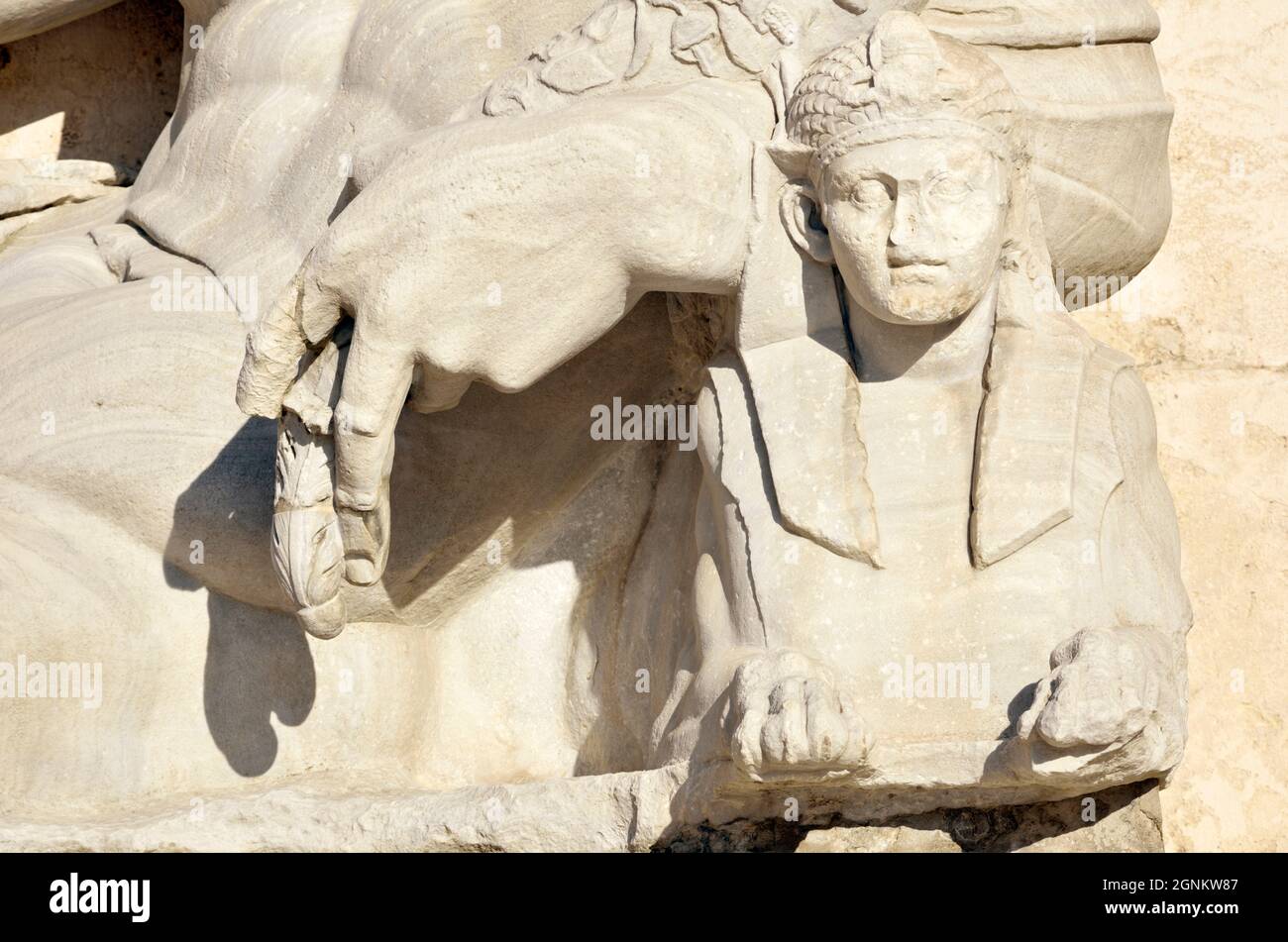 Italy, Rome, Piazza del Campidoglio, Roman statue of the river Nile ...