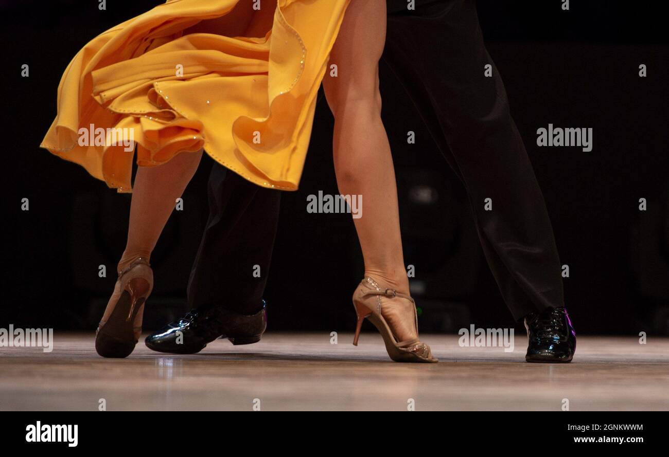 Buenos Aires, Argentina. 25th Sep, 2021. A couple dances during the ...