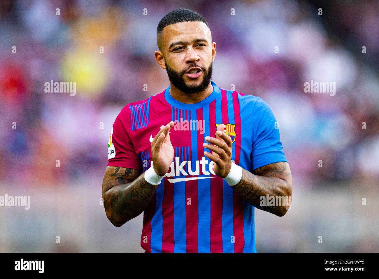Barcelona, Spain. 26th Sep, 2021. Memphis Depay (FC Barcelona), during ...