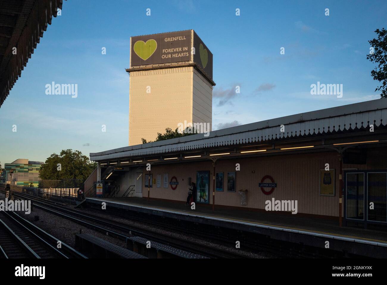 London, UK. 23 September 2021. The Grenfell Tower in Ladbroke Grove ...