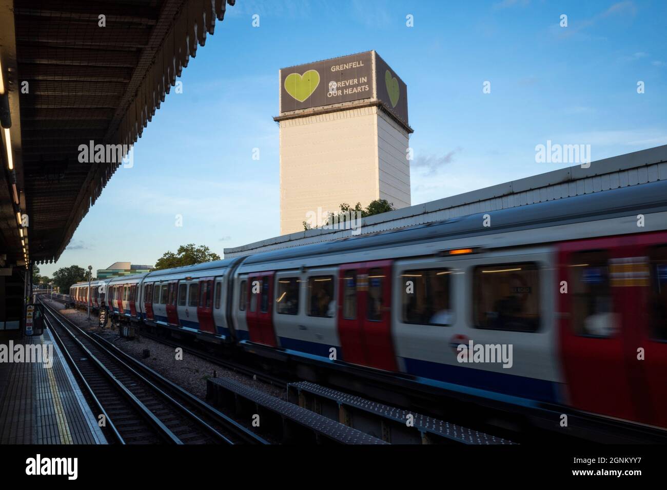 London, UK. 23 September 2021. The Grenfell Tower in Ladbroke Grove ...