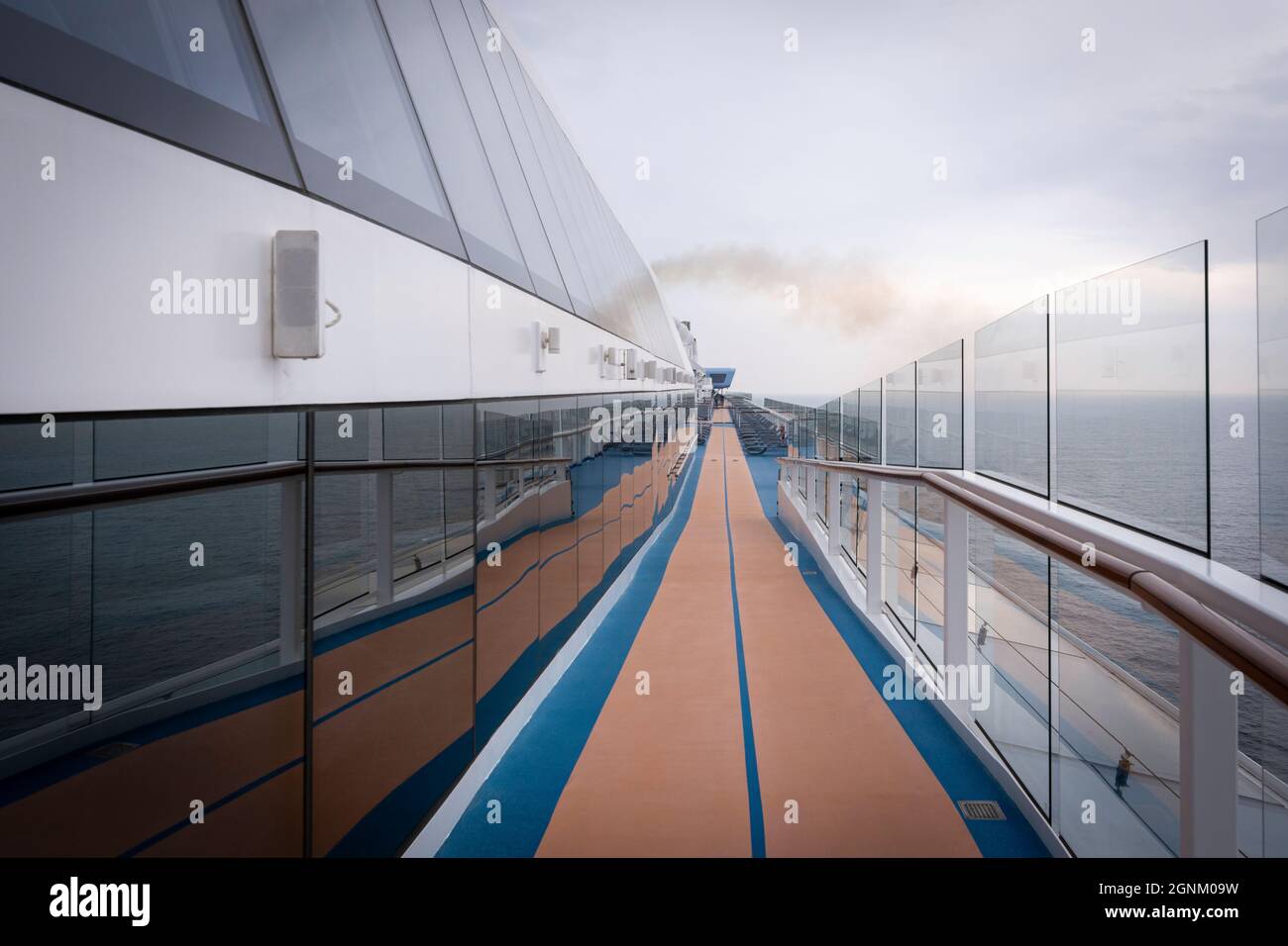 Cruise ship deck and windows Stock Photo - Alamy