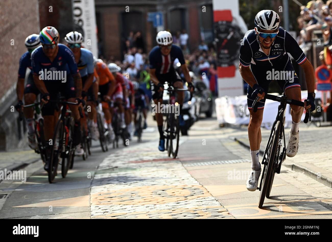 French Julian Alaphilippe pictured in action during the elite men road ...