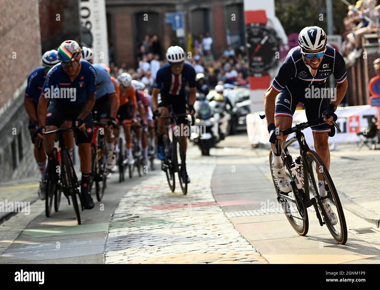 French Julian Alaphilippe pictured in action during the elite men road ...