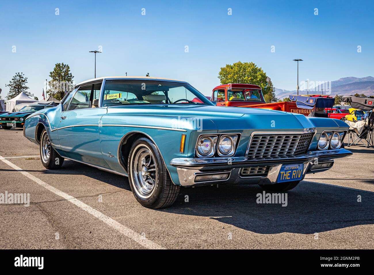 Reno, NV - August 4, 2021: 1972 Buick Riviera hardtop coupe at a local ...