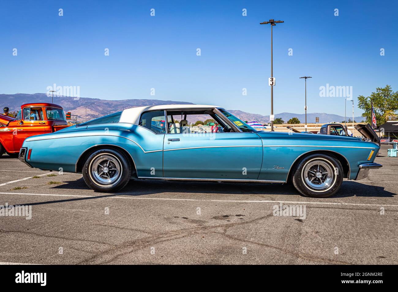 Reno, NV - August 4, 2021: 1972 Buick Riviera hardtop coupe at a local ...