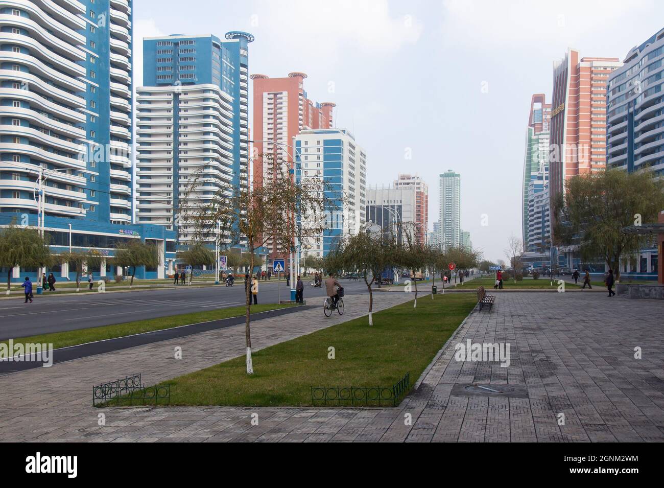 Mirae Scientists Street in Pyongyang, North Korea. This scientific ...