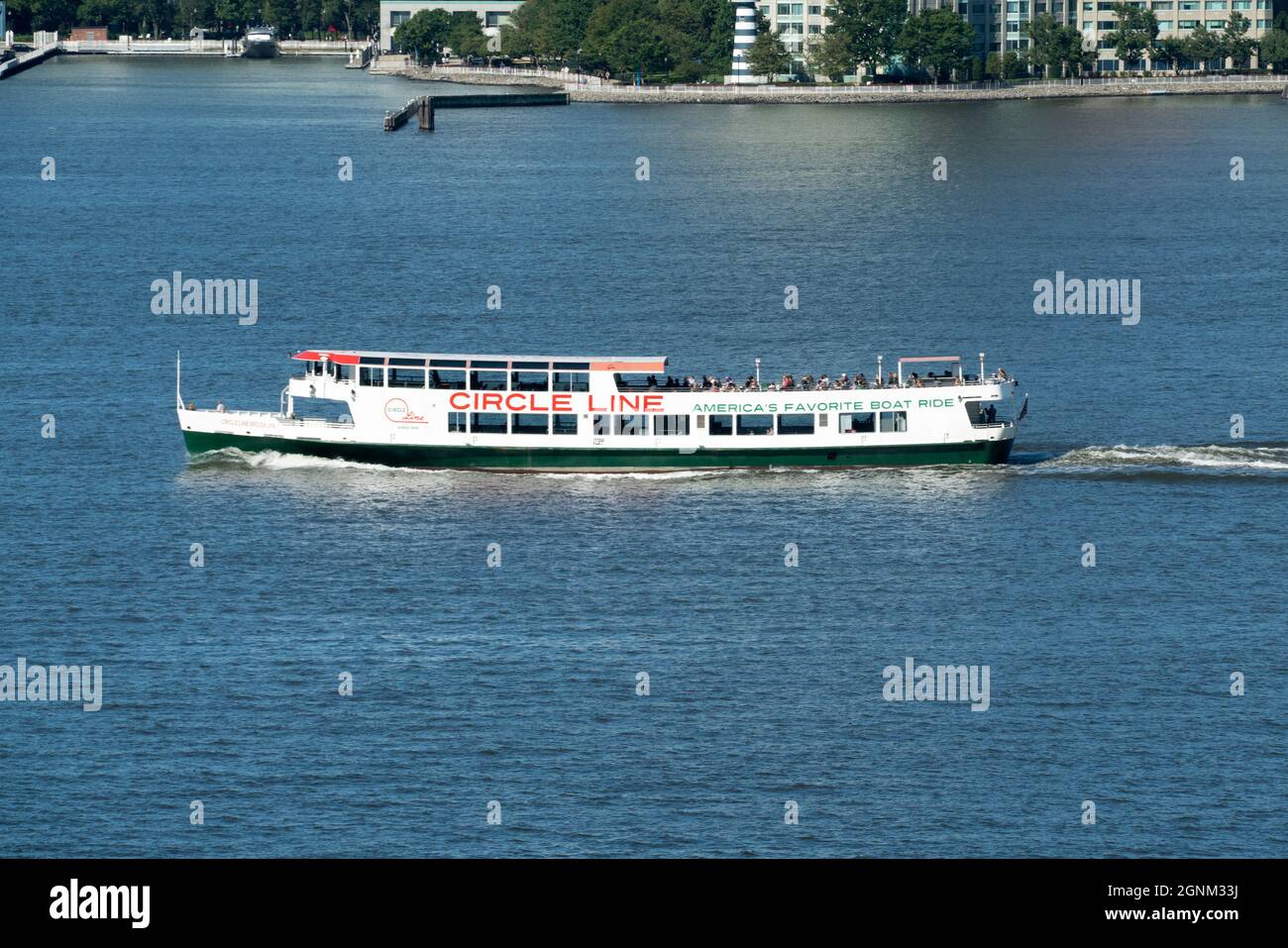 On Sept. 25, 2021 a Circle Line sightseeing boat made its way down the ...