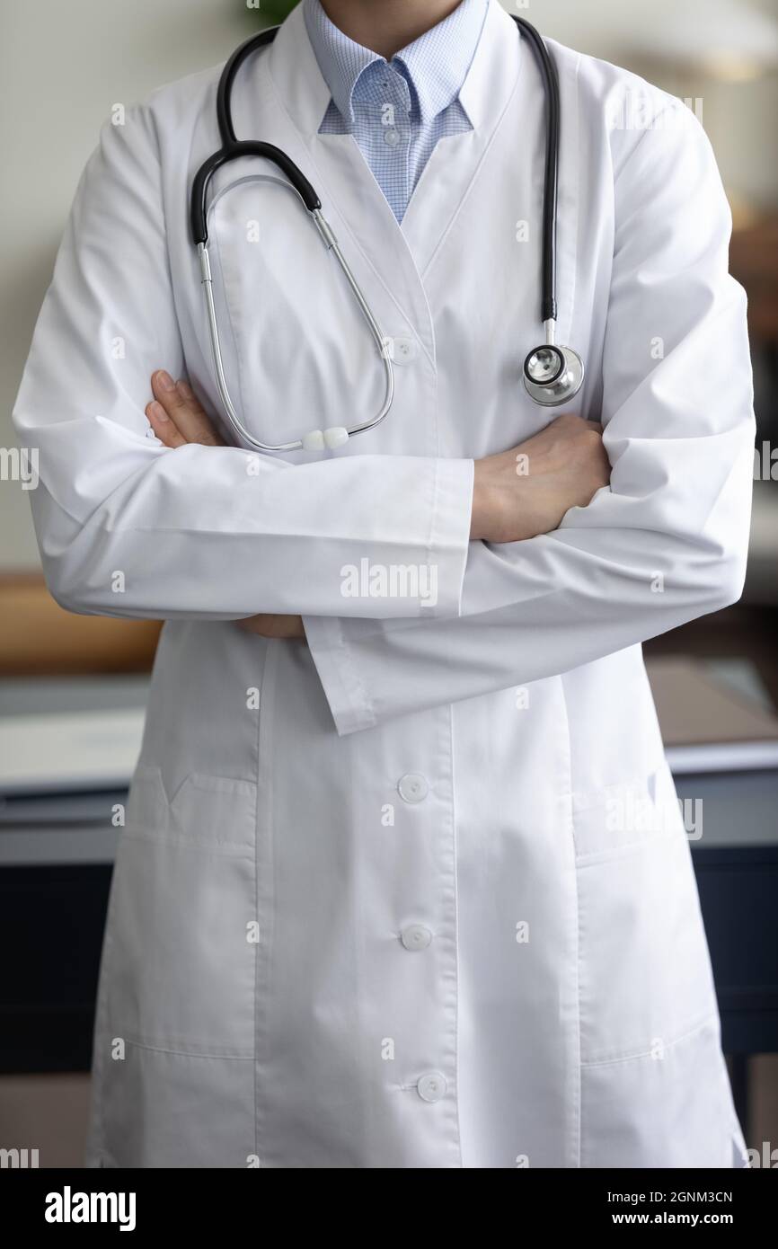 Professional female physician wearing white hi-res stock photography ...