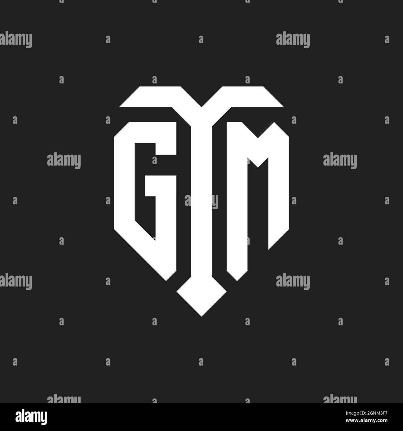 GS logo with shield white orange shape design template isolated on ...