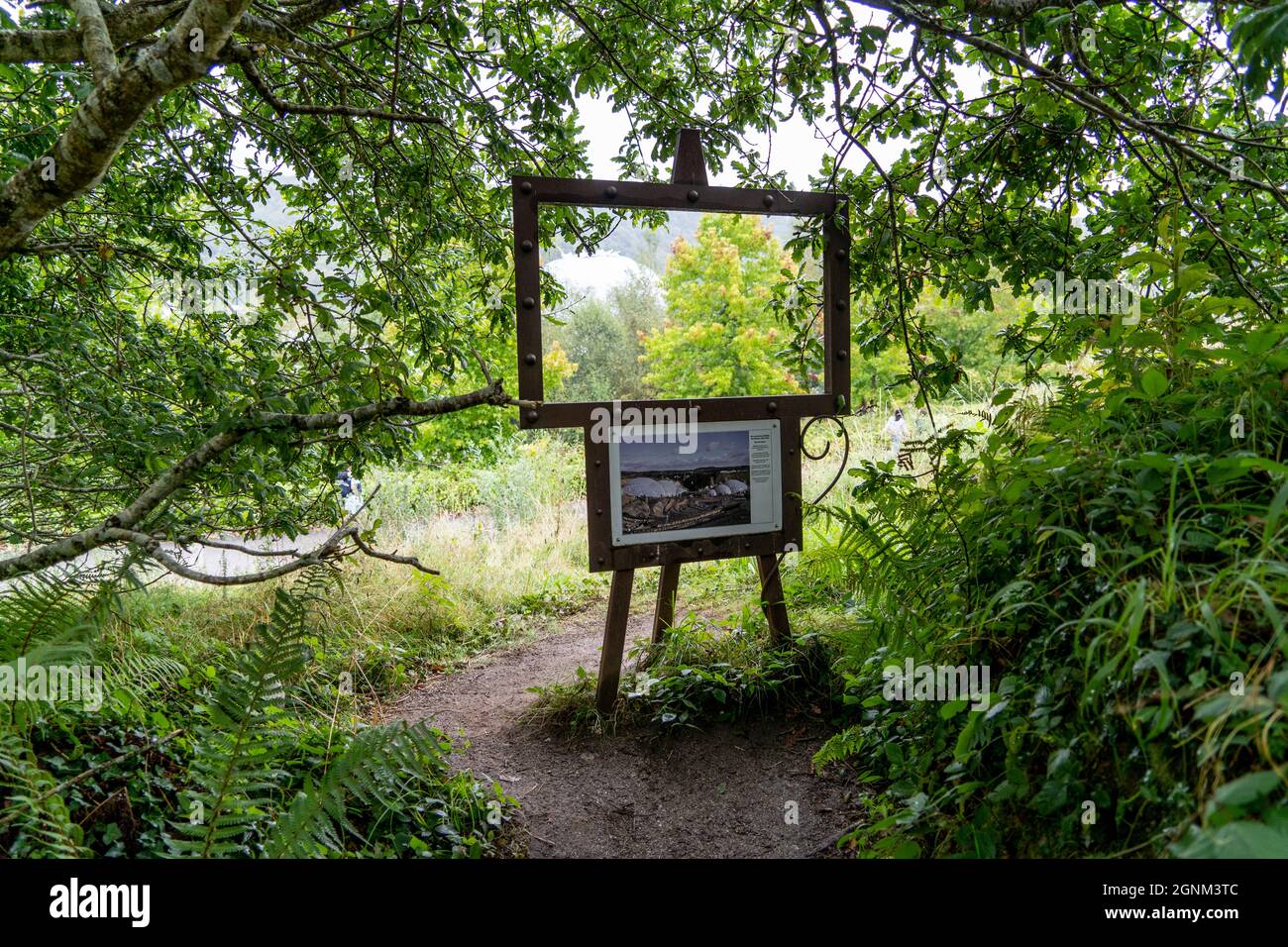 Before and after construction frame at the Eden Project in Cornwall, UK ...