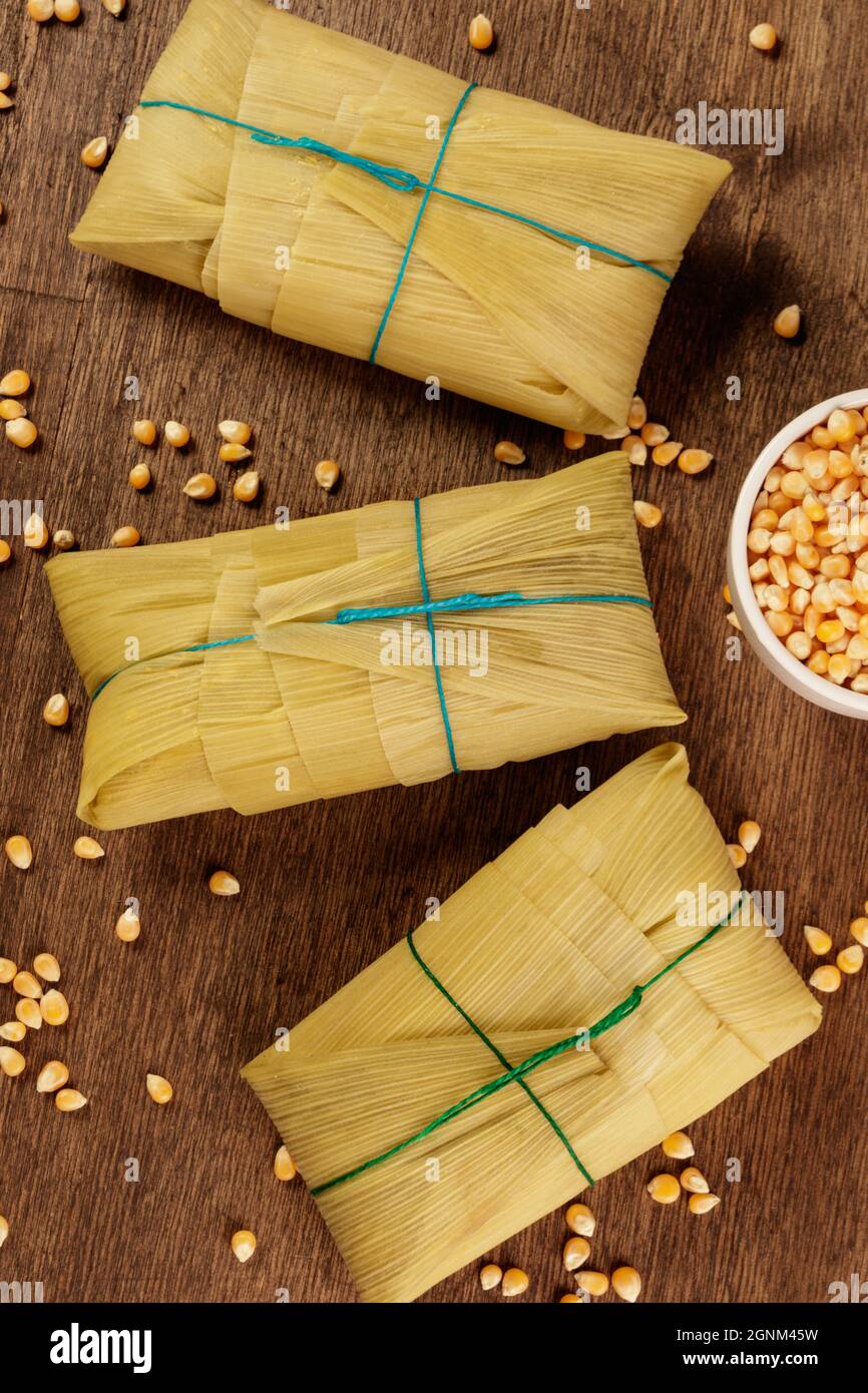 Pamonha, doce de milho tradicional do Brasil Stock Photo - Alamy