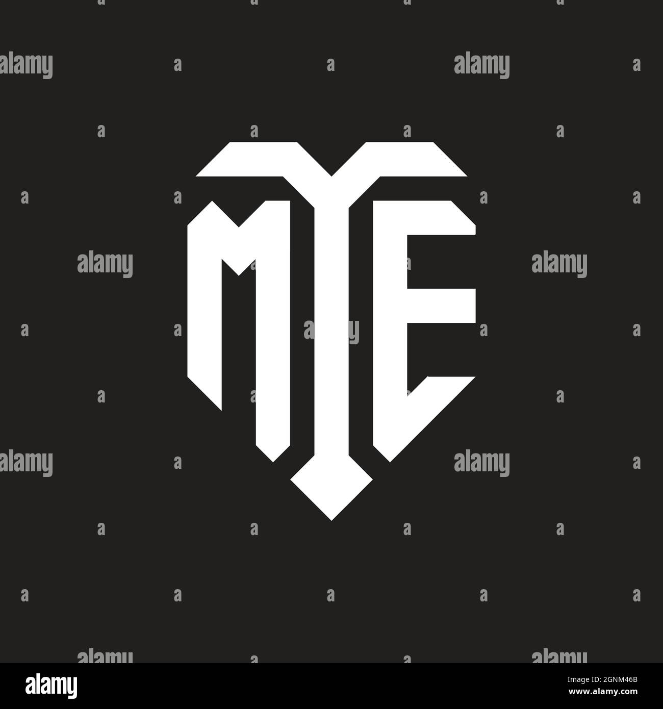 MQ logo with shield white orange shape design template isolated on ...