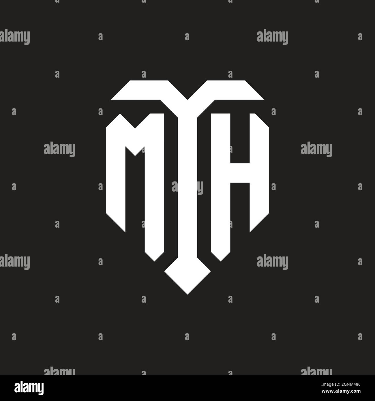 MU logo with shield white orange shape design template isolated on ...
