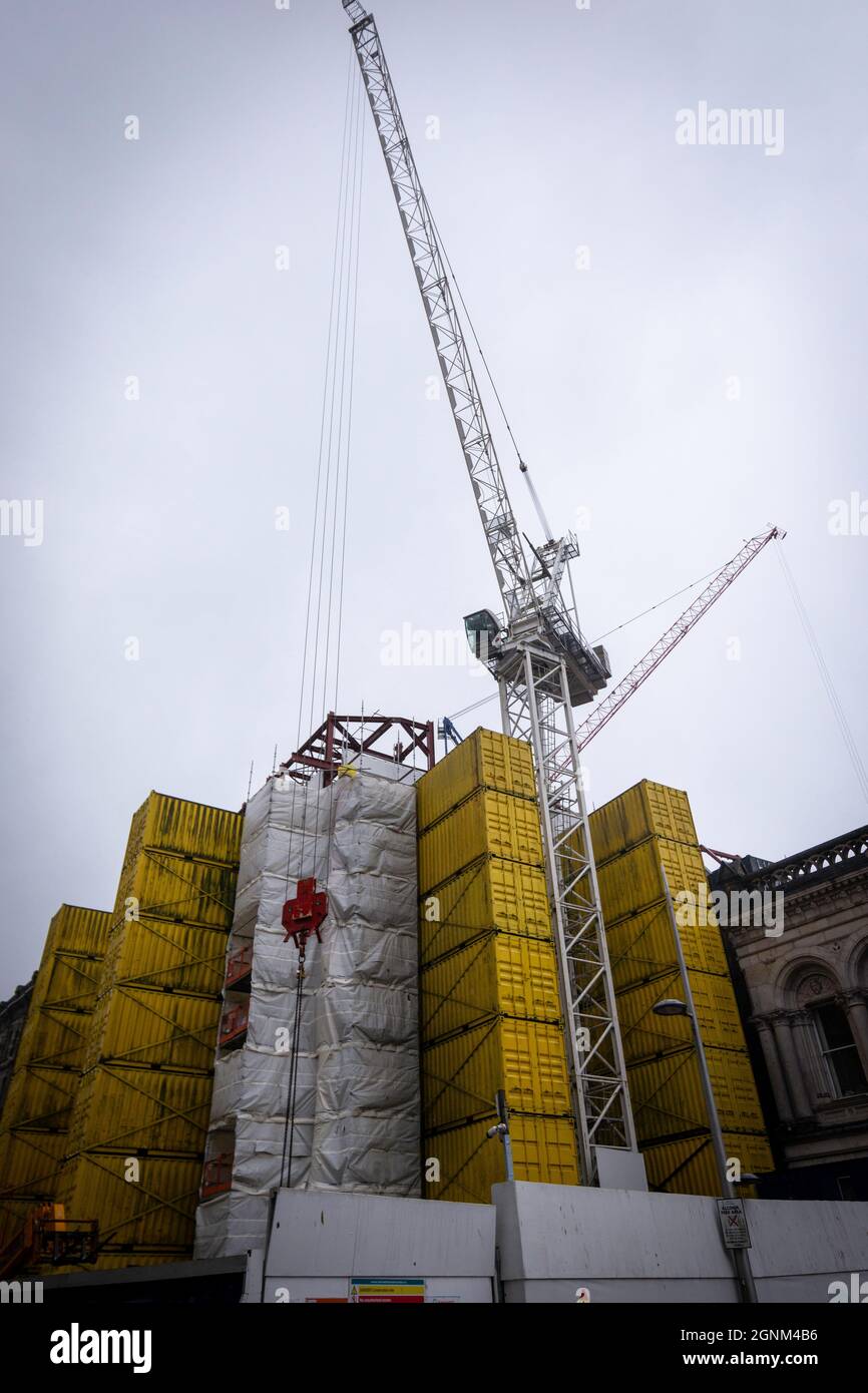 Large tall construction cranes Stock Photo - Alamy