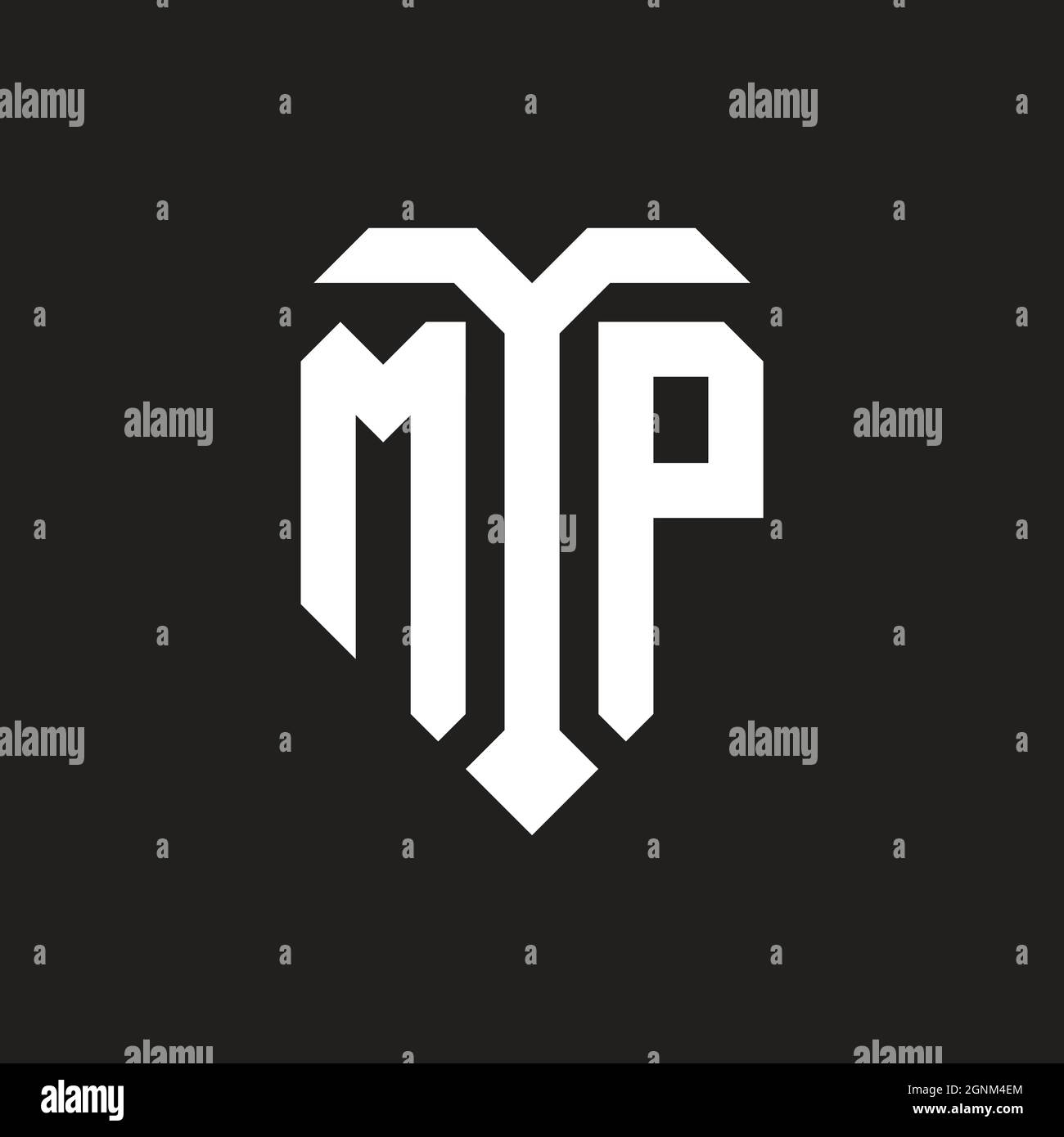 ND logo with shield white orange shape design template isolated on ...