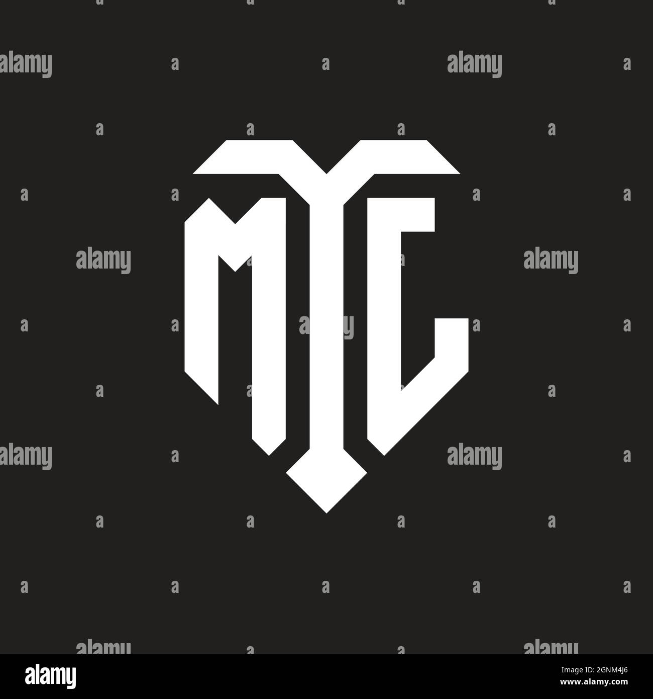 MX logo with shield white orange shape design template isolated on ...