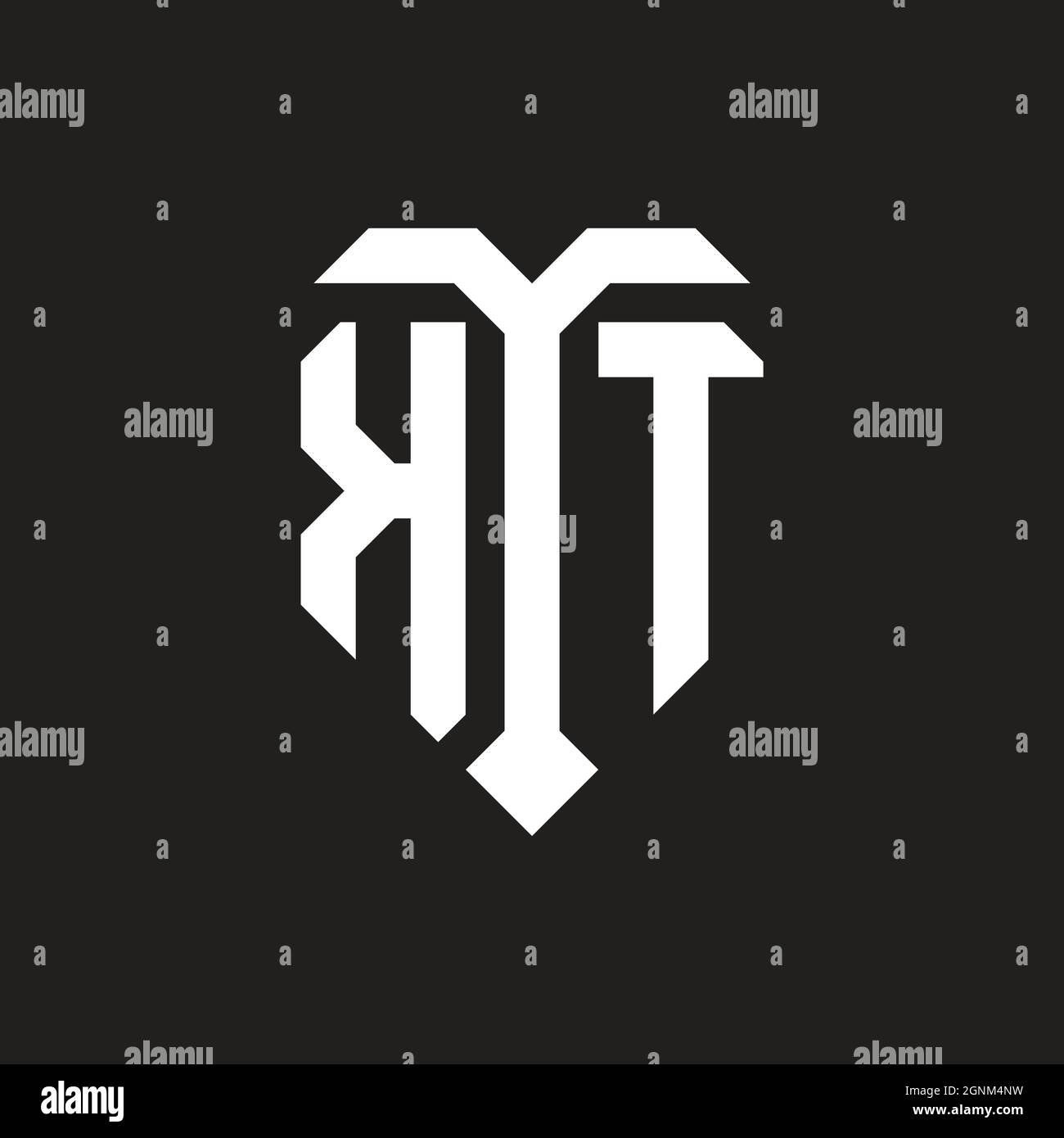 LF logo with shield white orange shape design template isolated on ...