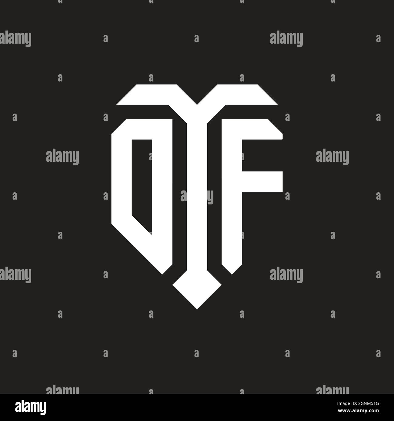 OU logo with shield white orange shape design template isolated on ...