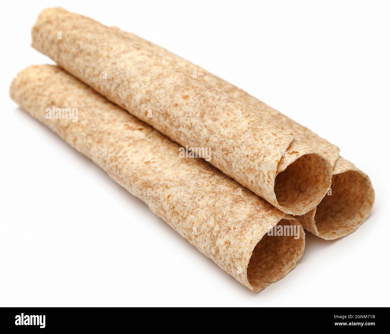 Tortilla bread isolated over white background Stock Photo - Alamy