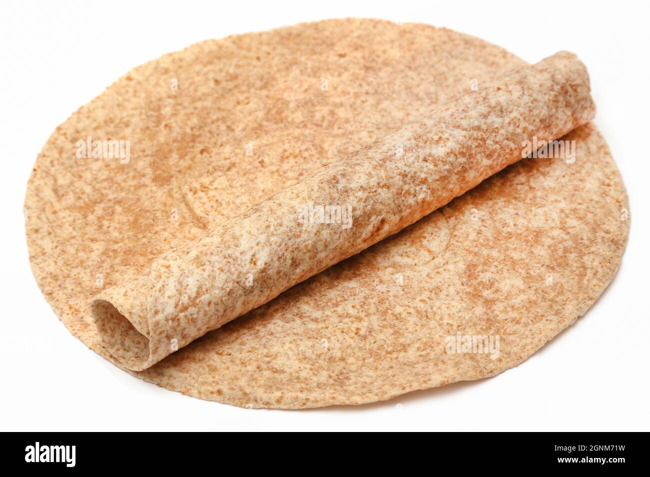 Tortilla bread isolated over white background Stock Photo - Alamy