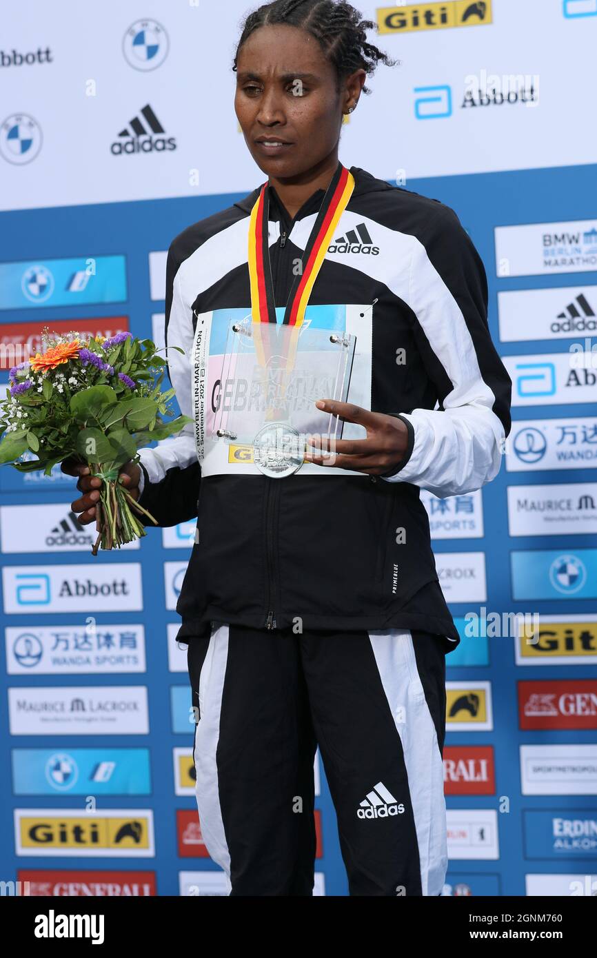 09/26/2021, Berlin, Germany. Hiwot Gebrekidan at the award ceremony ...