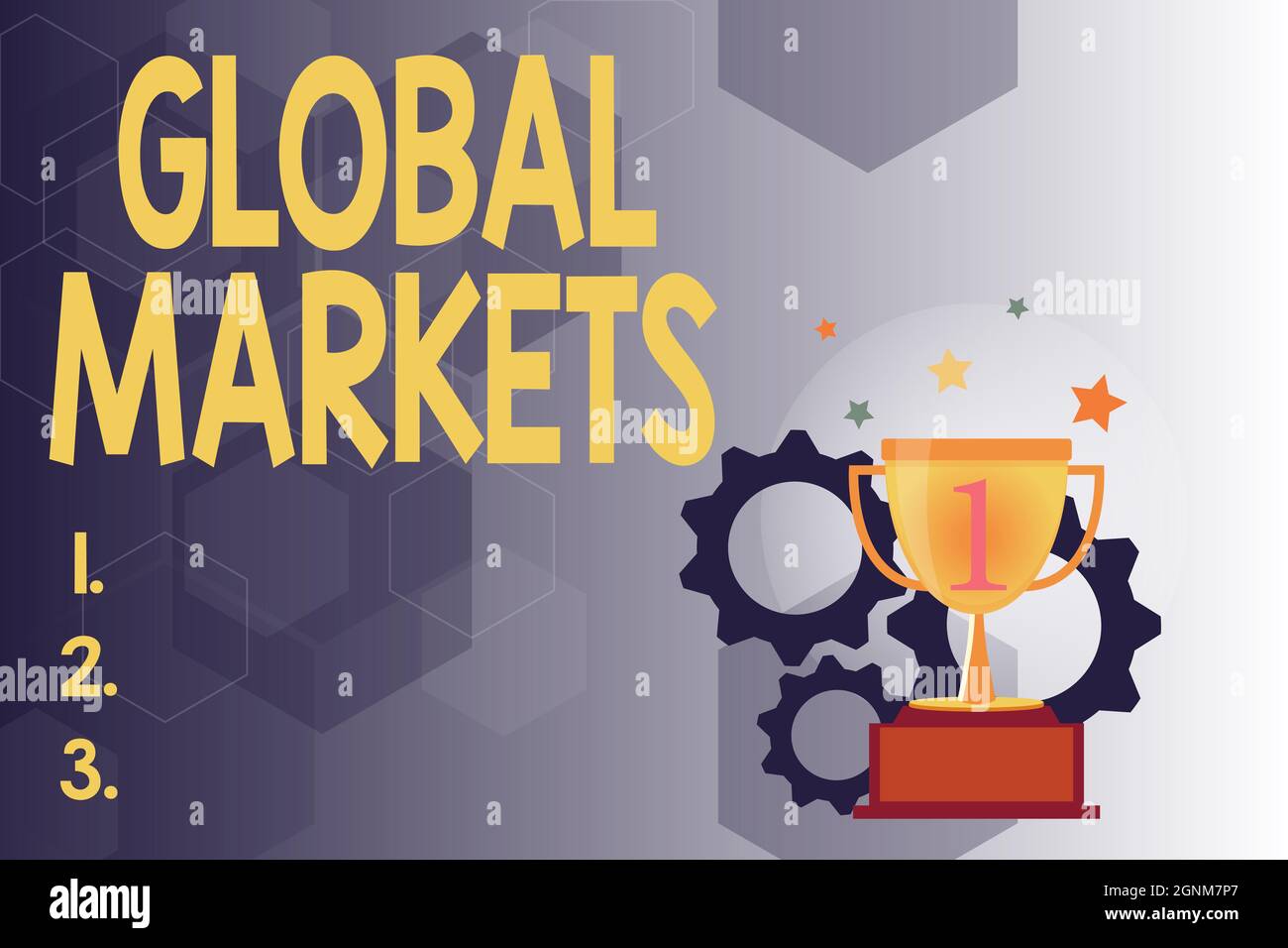 Text showing inspiration Global Markets. Word for Trading goods and ...