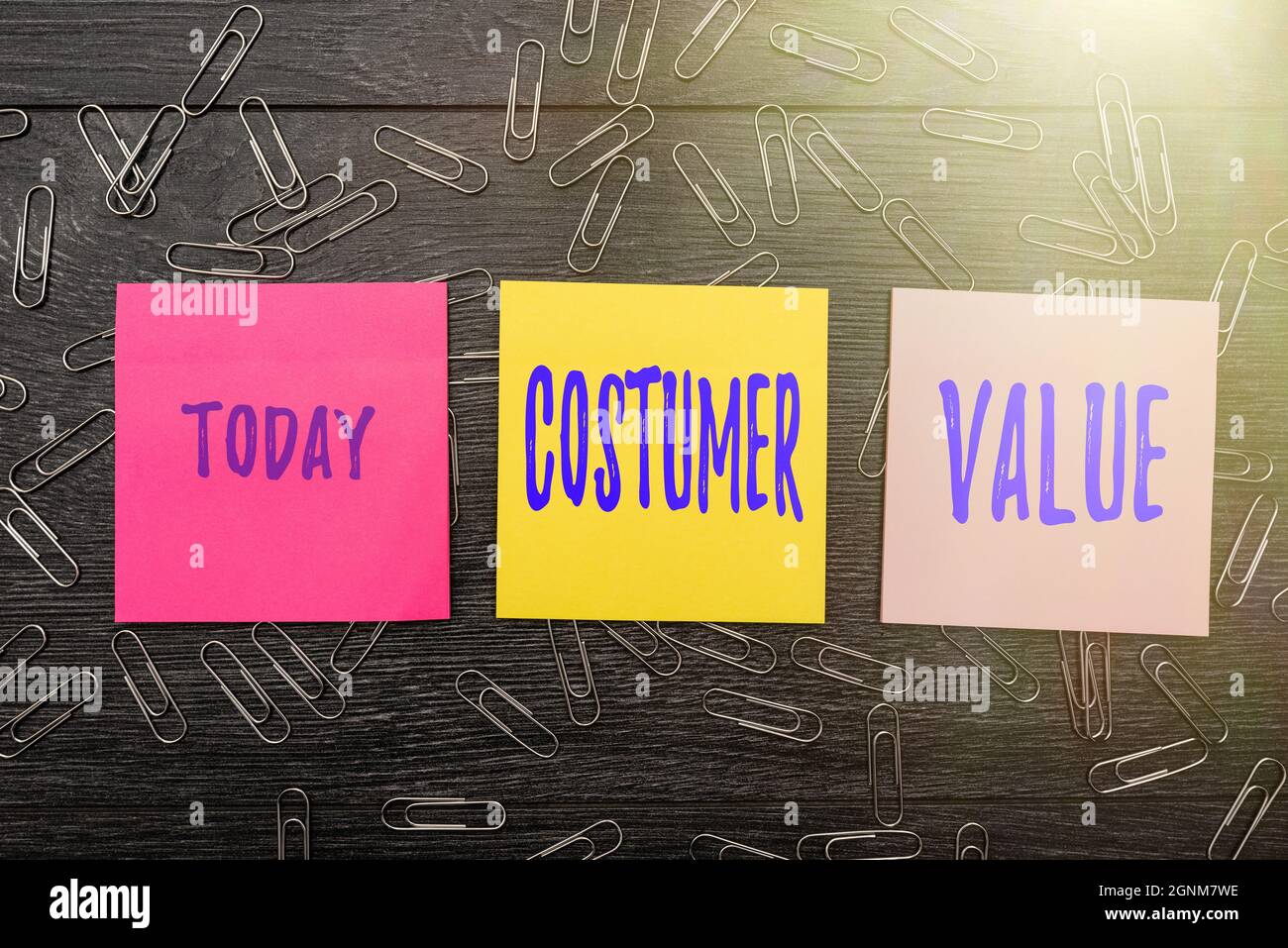 Text sign showing Costumer Value. Conceptual photo Amount of benefits ...