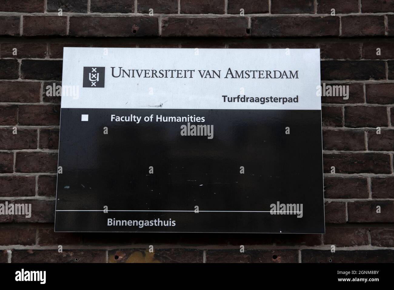 UVA Sign Turfdraagsterpad At Amsterdam The Netherlands 2020 Stock Photo ...