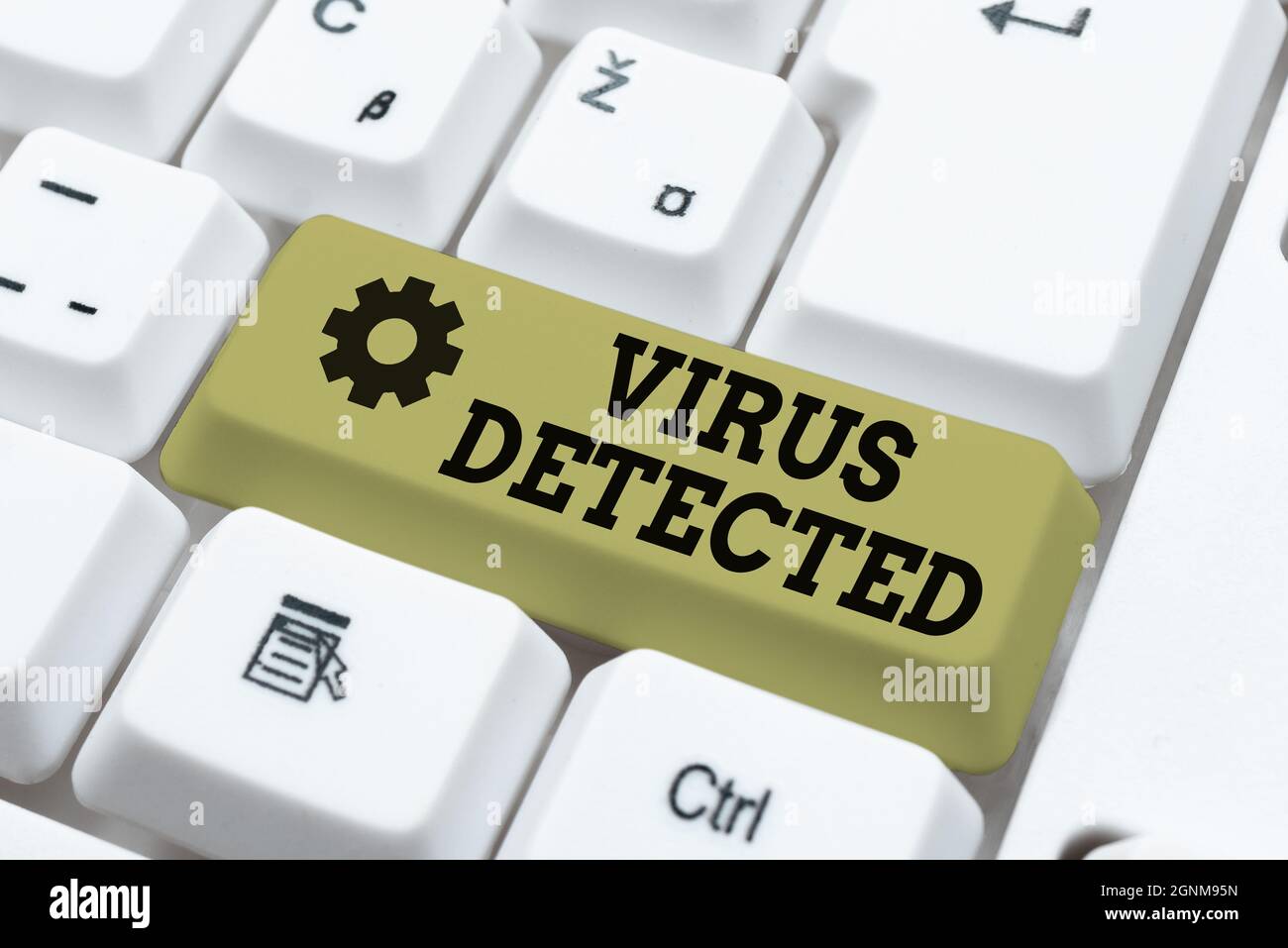 Text Showing Inspiration Virus Detected Business Concept A Computer Program Used To Prevent And