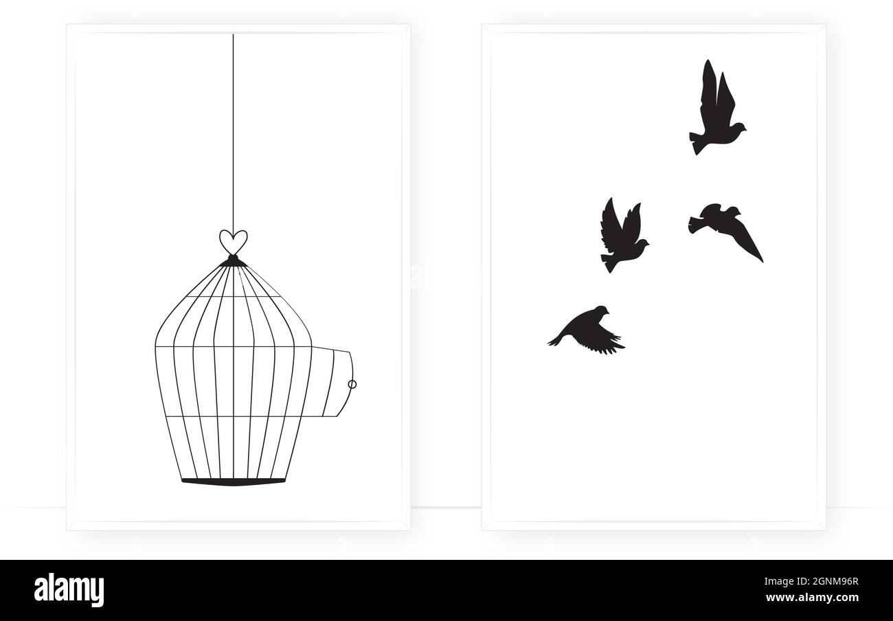 Cartoon bird cage hi-res stock photography and images - Alamy